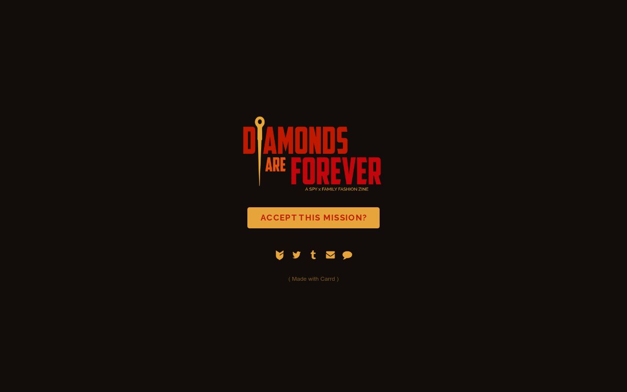 Diamonds Are Forever: A Spy x Family Fashion Zine